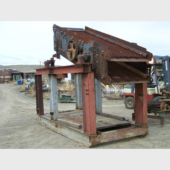 Used Tyler Screen. 4 ft. x 8 ft - 2 Deck Inclined Screen. Mounted on ...