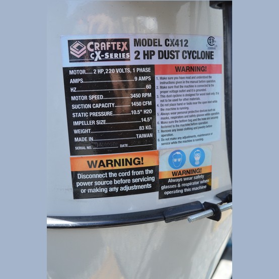 Craftex CX Series Dust Cyclone