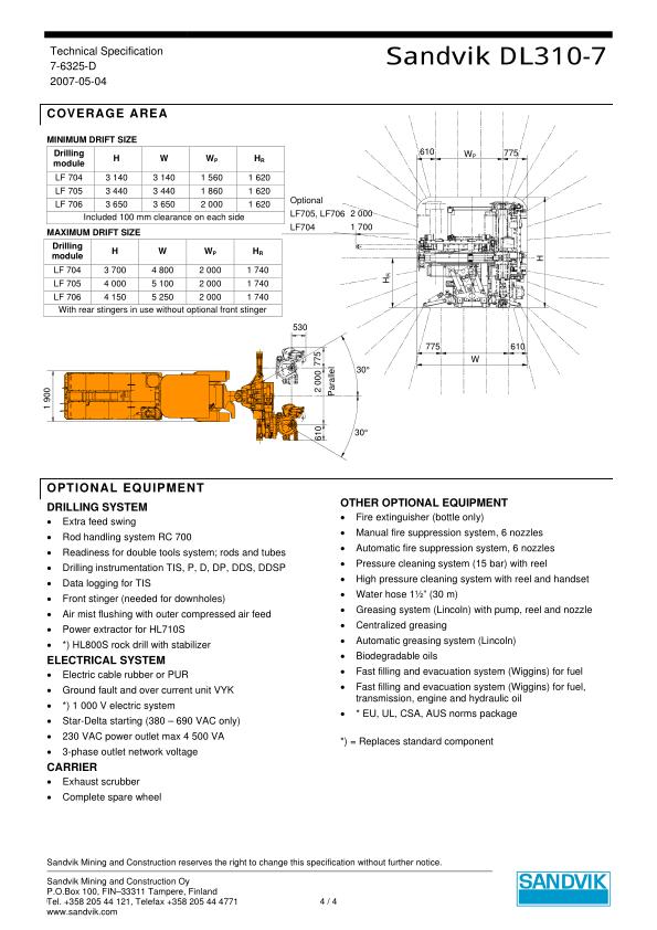 Sandvik DL310-7 Longhole Drill