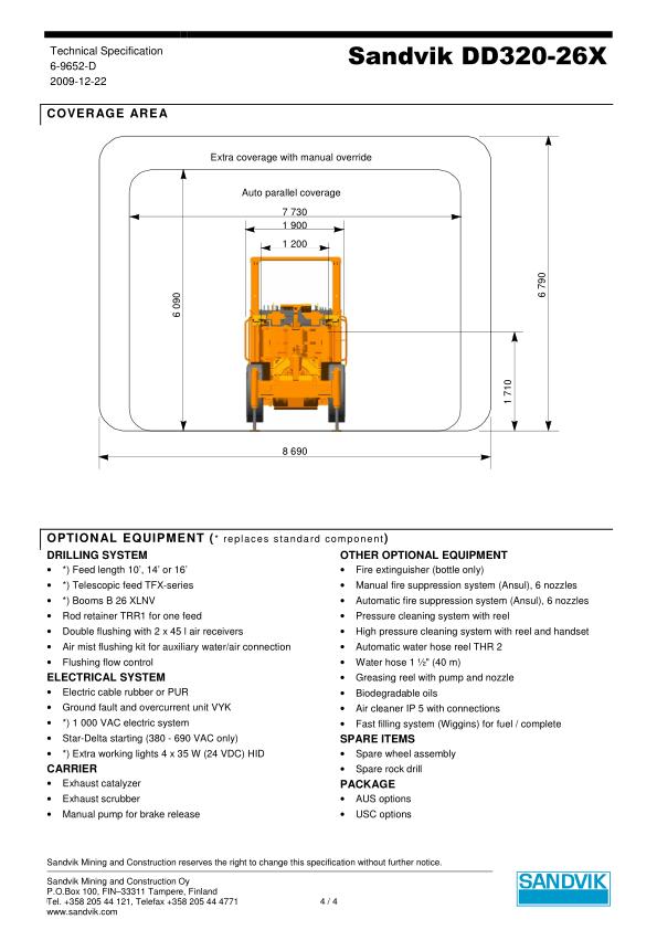 Sandvik DD320 2 Boom Jumbo Drill