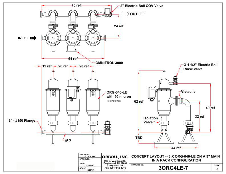Orival 4 in. Automatic Self-Cleaning Water Filter