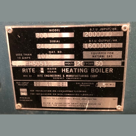 Rite 47 HP Boiler
