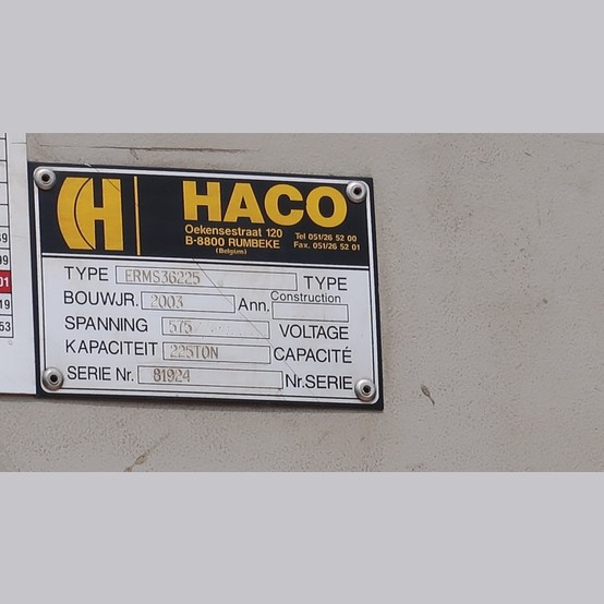Haco 225 Ton Hydraulic Press Brake