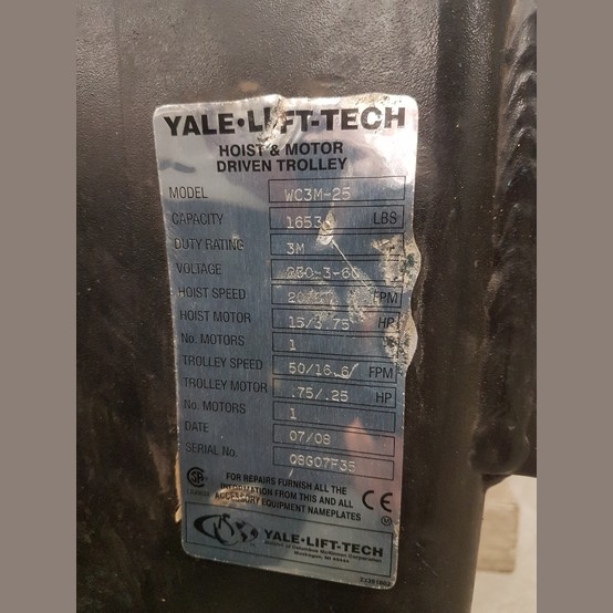 Shaw-Box 7.5 Ton World Series Wire Rope Hoist