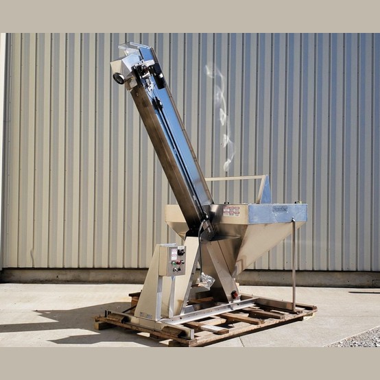 8 in. Wide x 11 ft. Long Incline Belt Conveyor W/ Loading Hopper