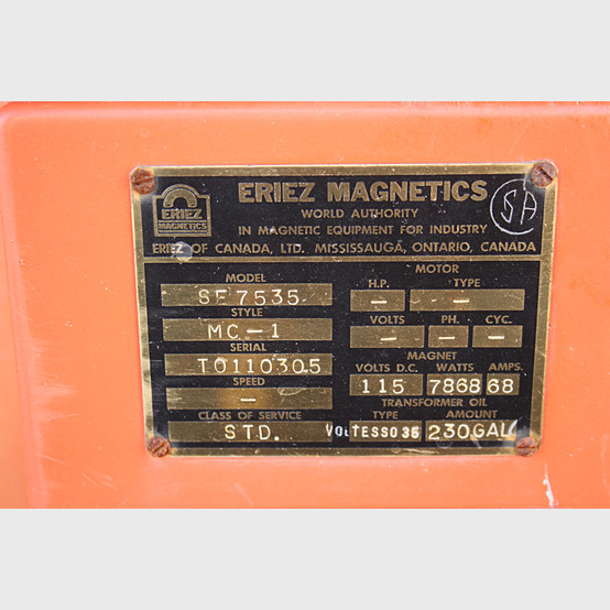 Eriez Magnetic Separator supplier worldwide - Used Eriez 54 inch belt ...