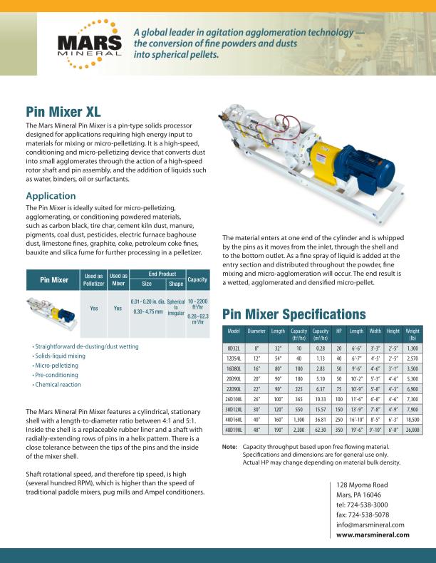 Mars Mineral 30D120L Pin Mixer