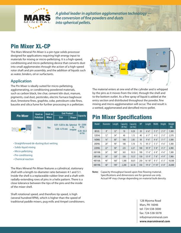 Mars Mineral 30D120L Pin Mixer