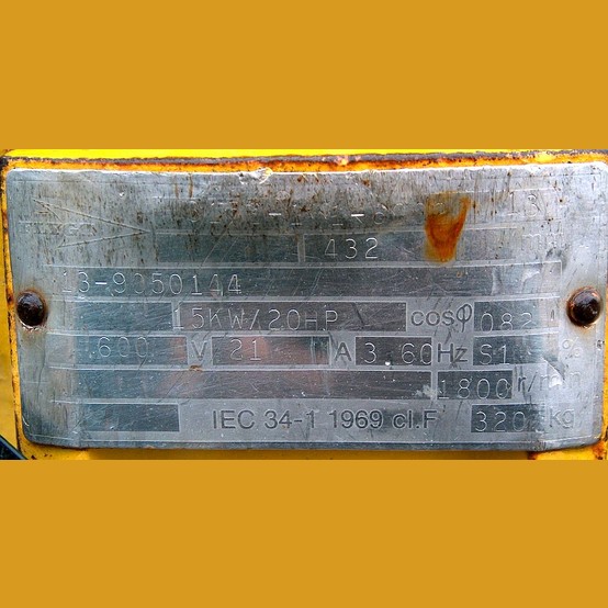 Flygt model 3152, effluent pump. 20hp, 575/600 volt.