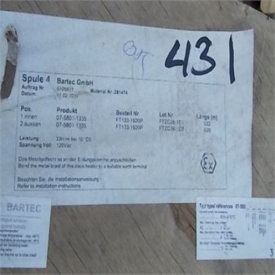 BARTEC Heat Tape Trace for Explosion Proof Area