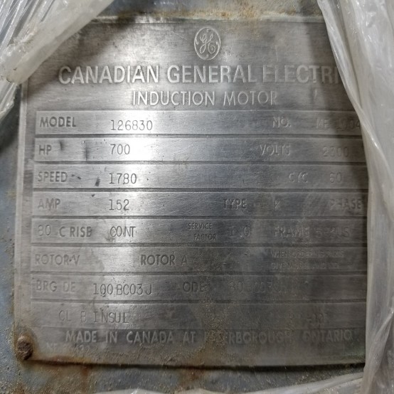 General Electric 700 HP Electric Motor