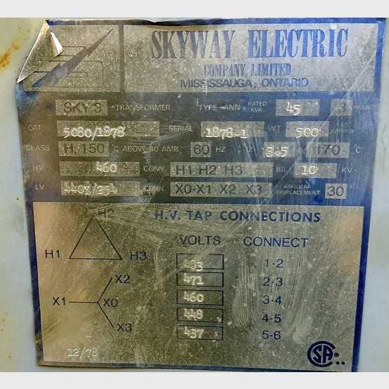 Skyway Electric transformer supplier worldwide | Used Skyway Electric ...