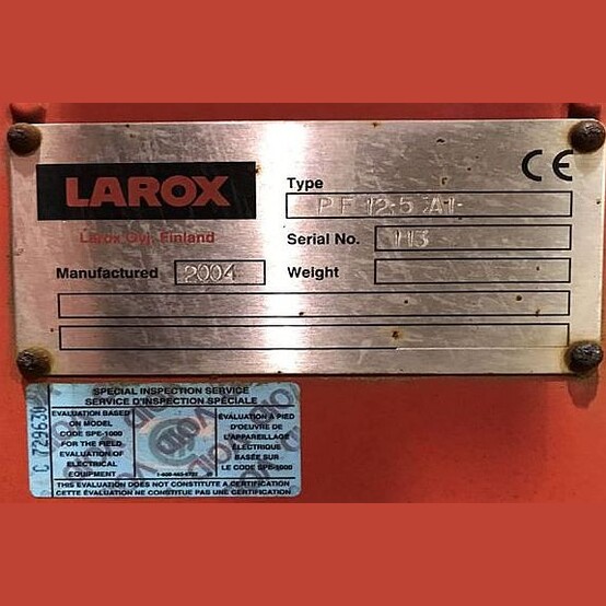 Larox PF 12 Series Pressure Filter
