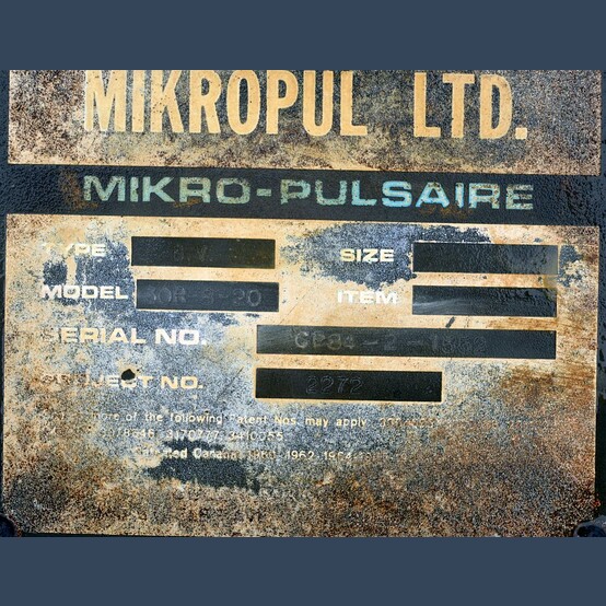 Ducon Mikropul Micro Pulse Air Dust Collector